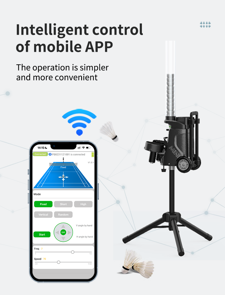 Mini badminton Feeder - The Best Sports Training machines - BigToy Tech